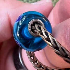 Trollbeads | Jewelry | Authentic Trollbeads Blue China 6189 Retired ...
